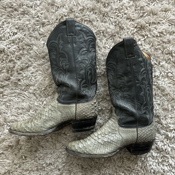 Shoes | Dan Post Tony Lama Snakeskin Cowboy Boots | Poshmark